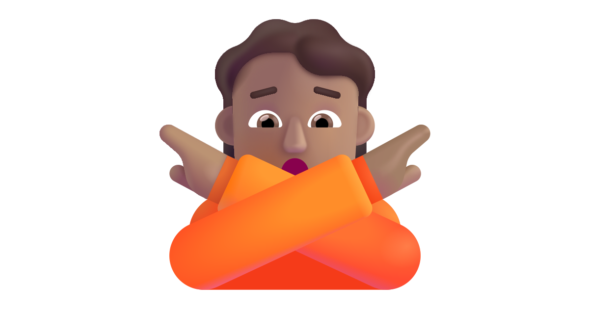 Person gesturing no medium free vector icon - Iconbolt