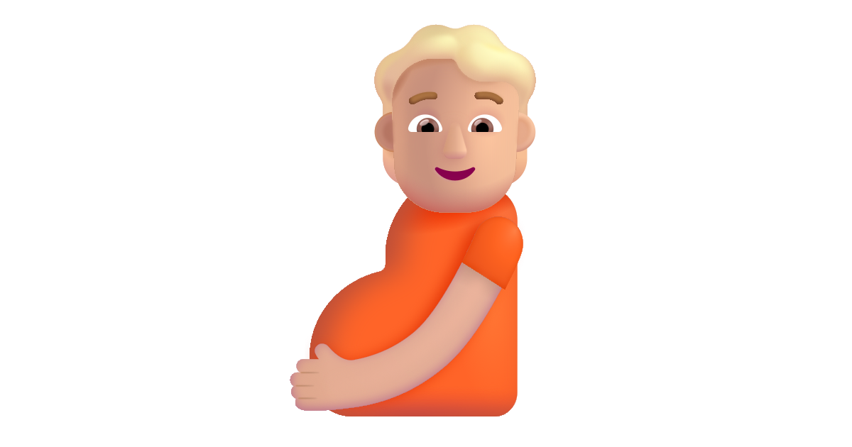 Pregnant person medium light free vector icon - Iconbolt