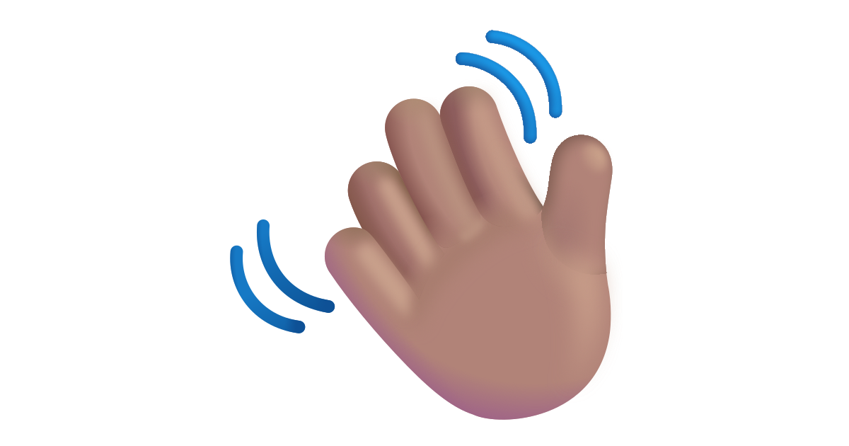 Waving hand medium free vector icon - Iconbolt