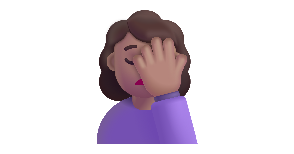 Woman facepalming medium free vector icon - Iconbolt