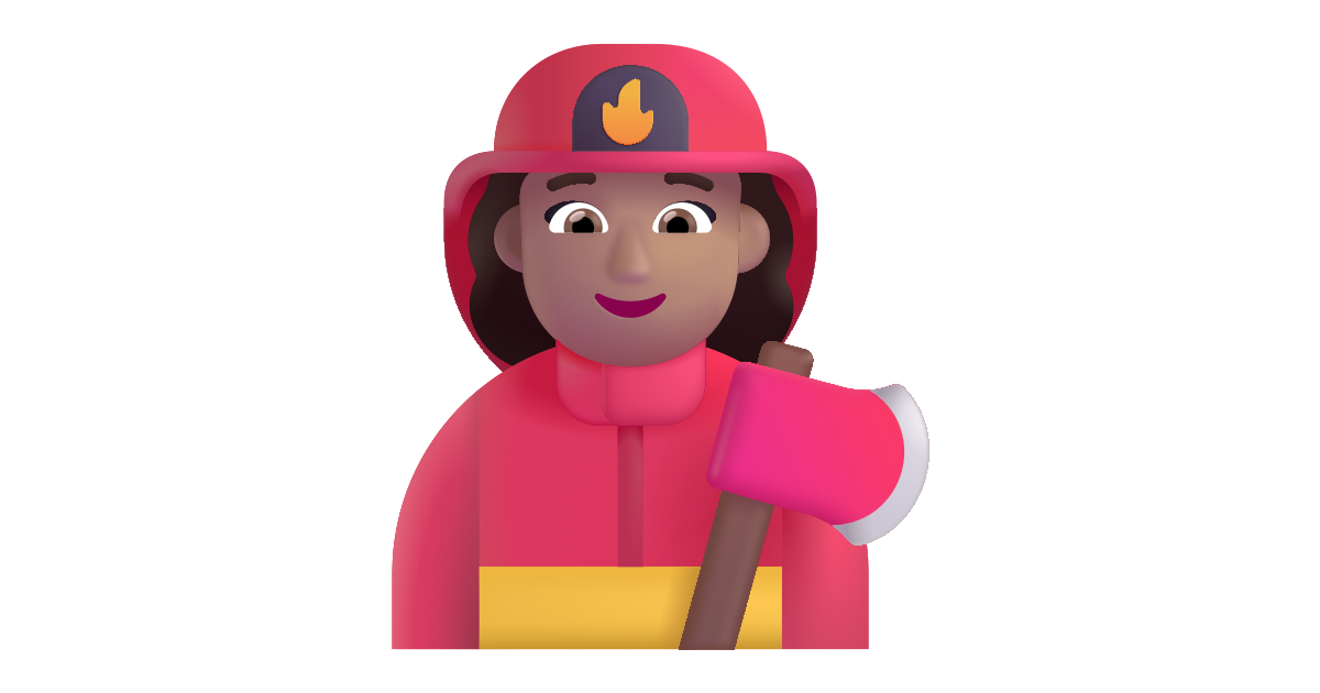 Woman firefighter medium free vector icon - Iconbolt