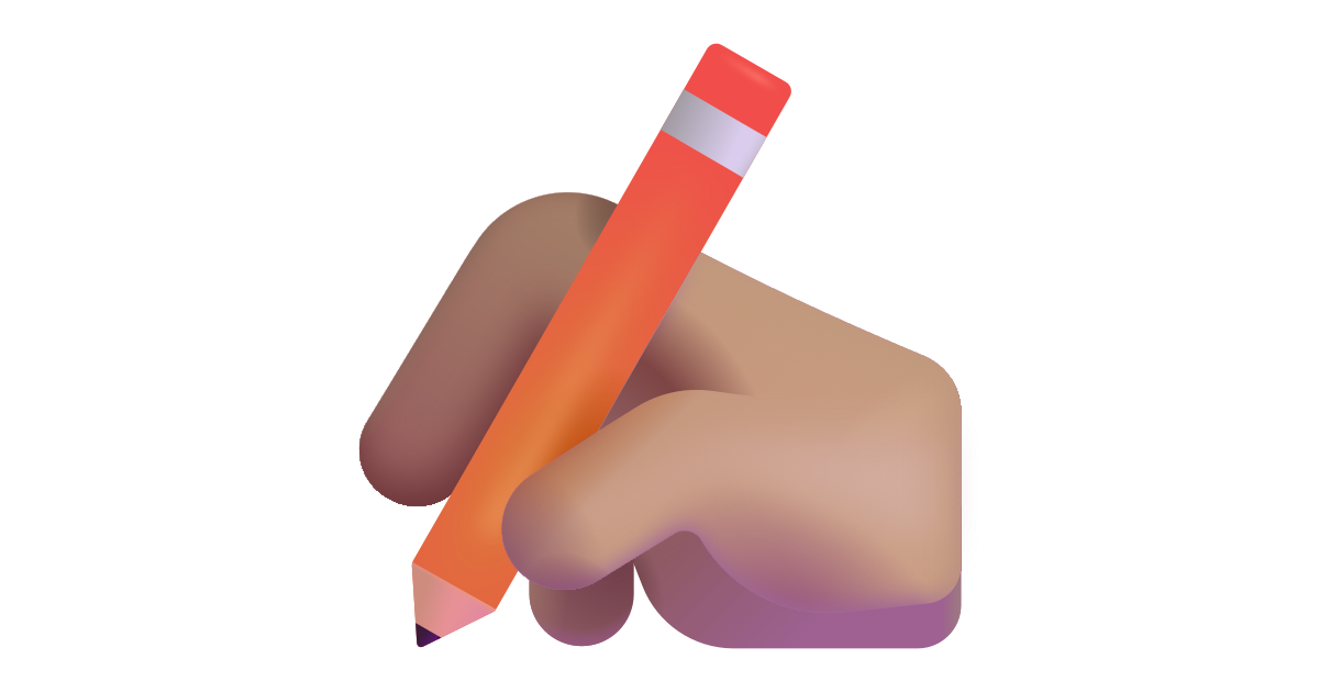Writing hand medium free vector icon - Iconbolt