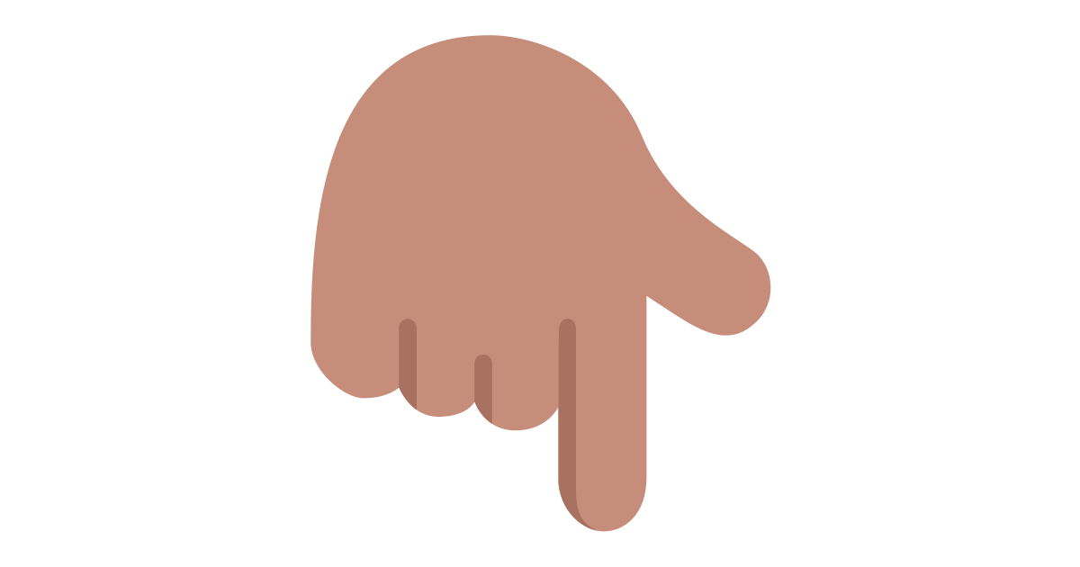 Backhand index pointing down medium free vector icon - Iconbolt