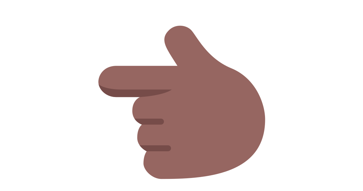 Backhand_index_pointing_left_medium dark free vector icon - Iconbolt