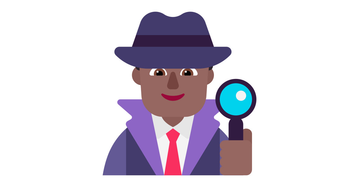 Man Detective Medium Dark Free Vector Icon Iconbolt 