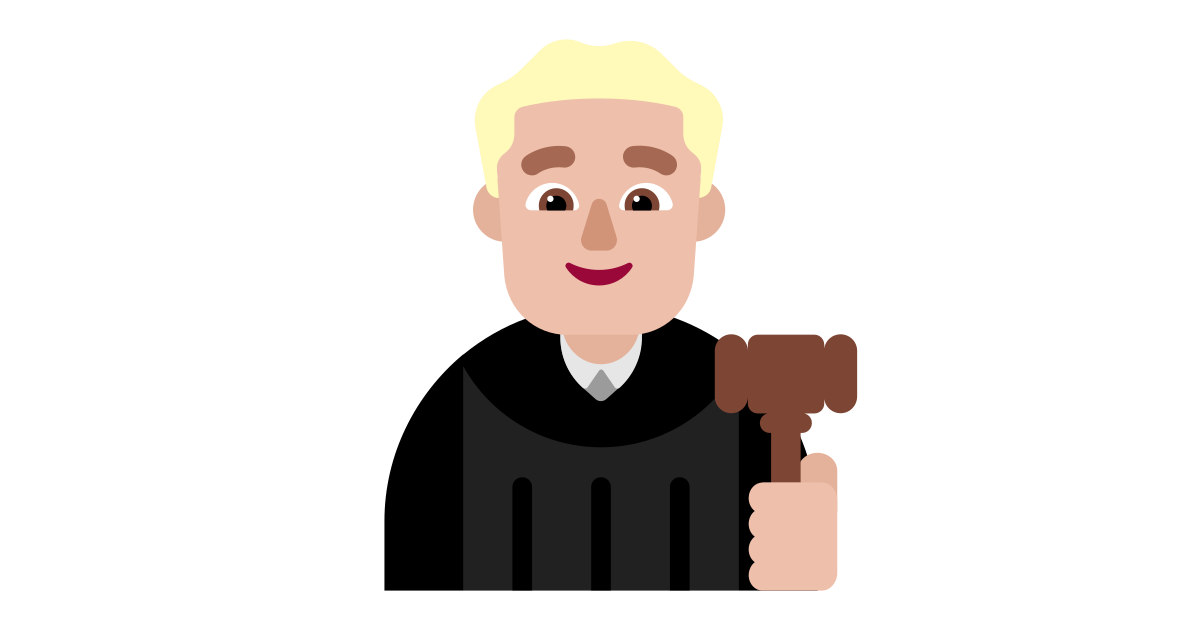 Man judge medium light free vector icon - Iconbolt