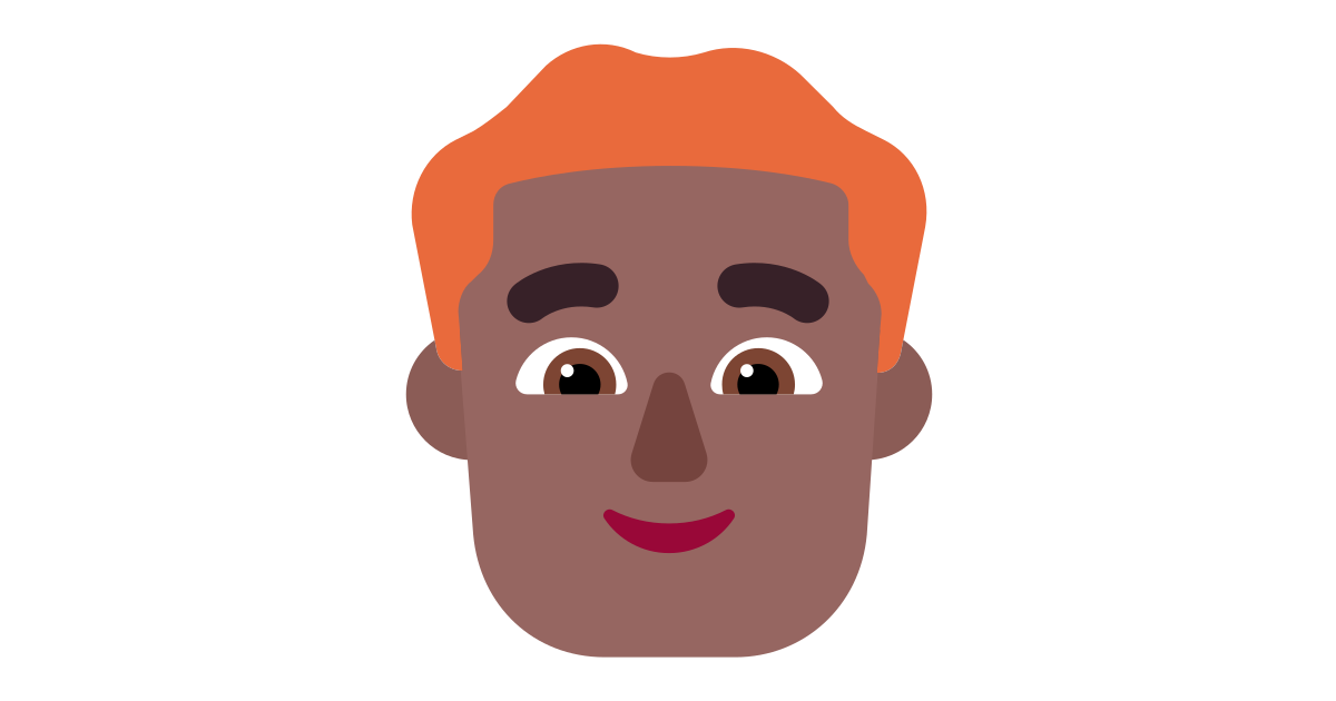Man red hair medium dark free vector icon - Iconbolt