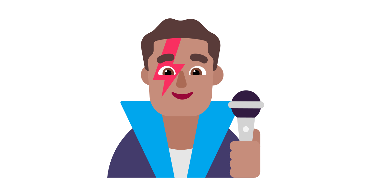 Man singer medium free vector icon - Iconbolt
