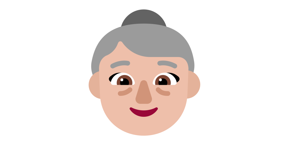 Old woman medium light free vector icon - Iconbolt