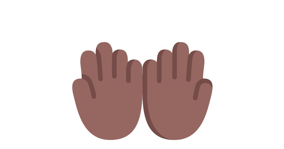 Palms up together medium dark free vector icon - Iconbolt