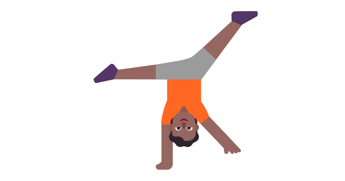 Person cartwheeling medium dark free vector icon - Iconbolt
