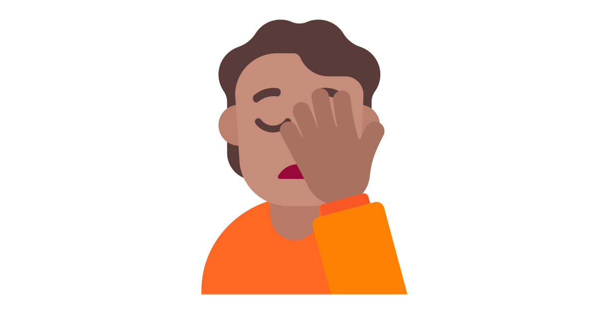 Person facepalming medium free vector icon - Iconbolt