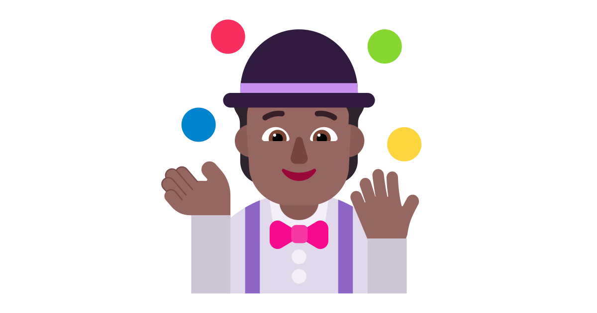Person juggling medium dark free vector icon - Iconbolt