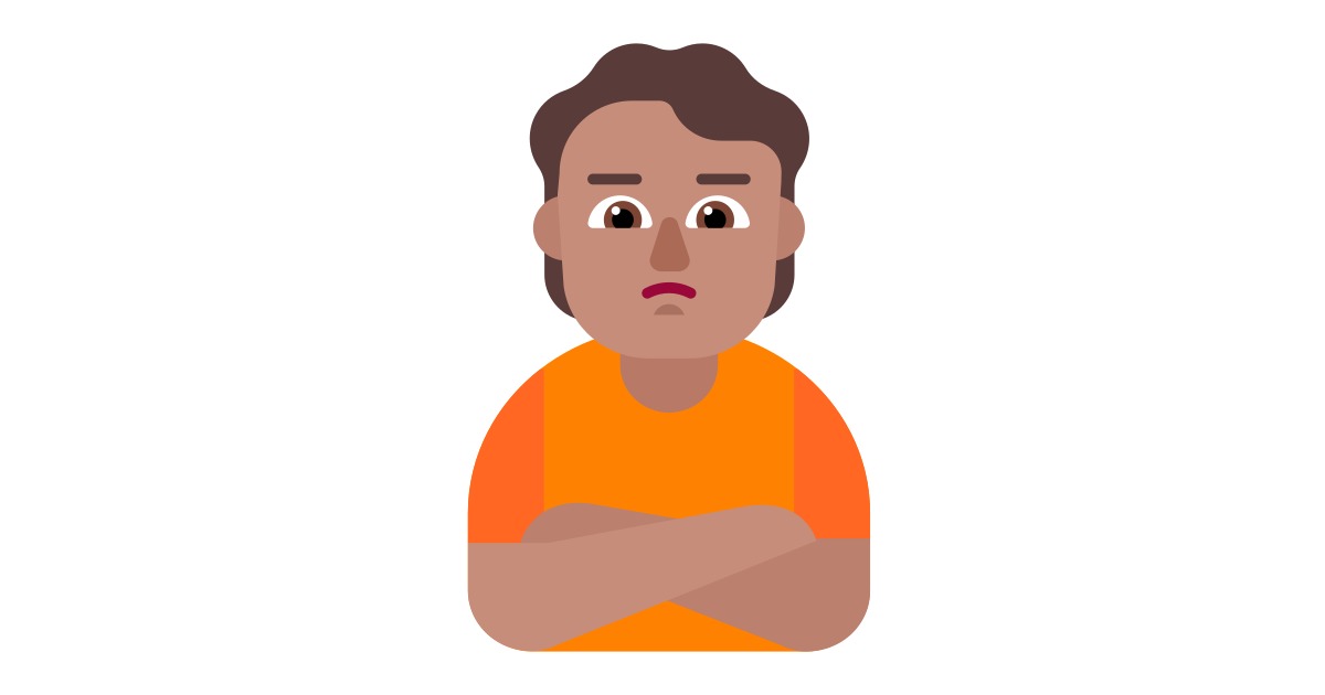 Person pouting medium free vector icon - Iconbolt