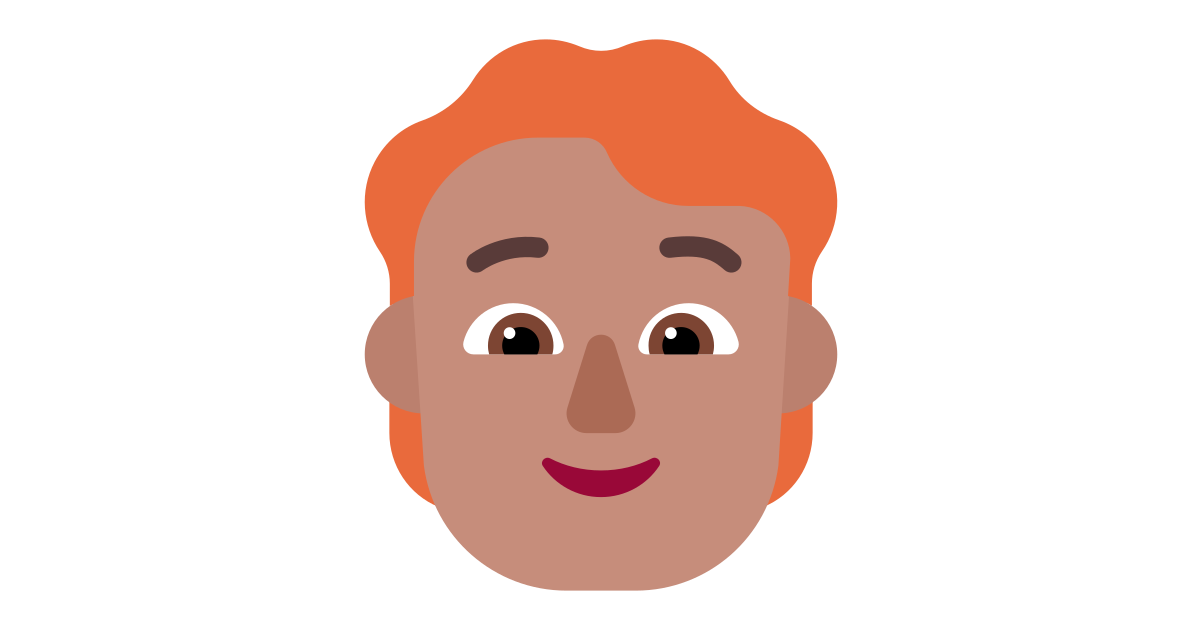 Person red hair medium free vector icon - Iconbolt