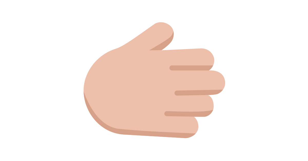 Rightwards hand medium light free vector icon - Iconbolt