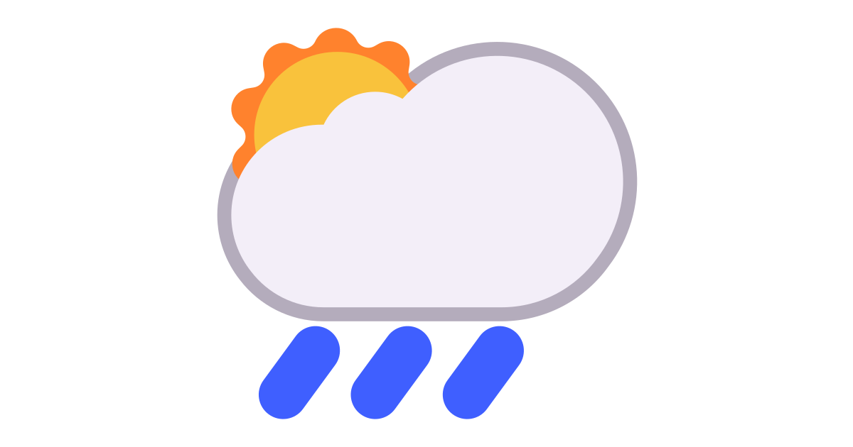 Sun behind rain cloud free vector icon - Iconbolt