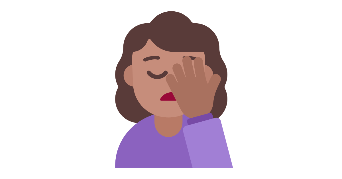 Woman facepalming medium free vector icon - Iconbolt
