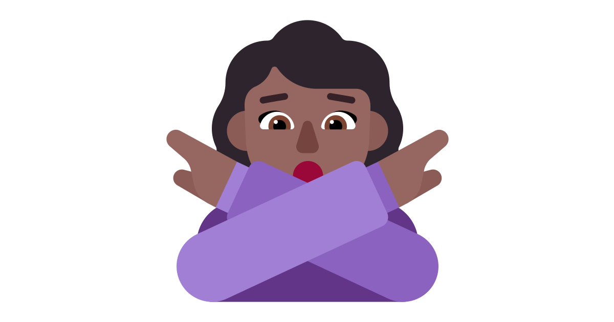 Woman gesturing no medium dark free vector icon - Iconbolt