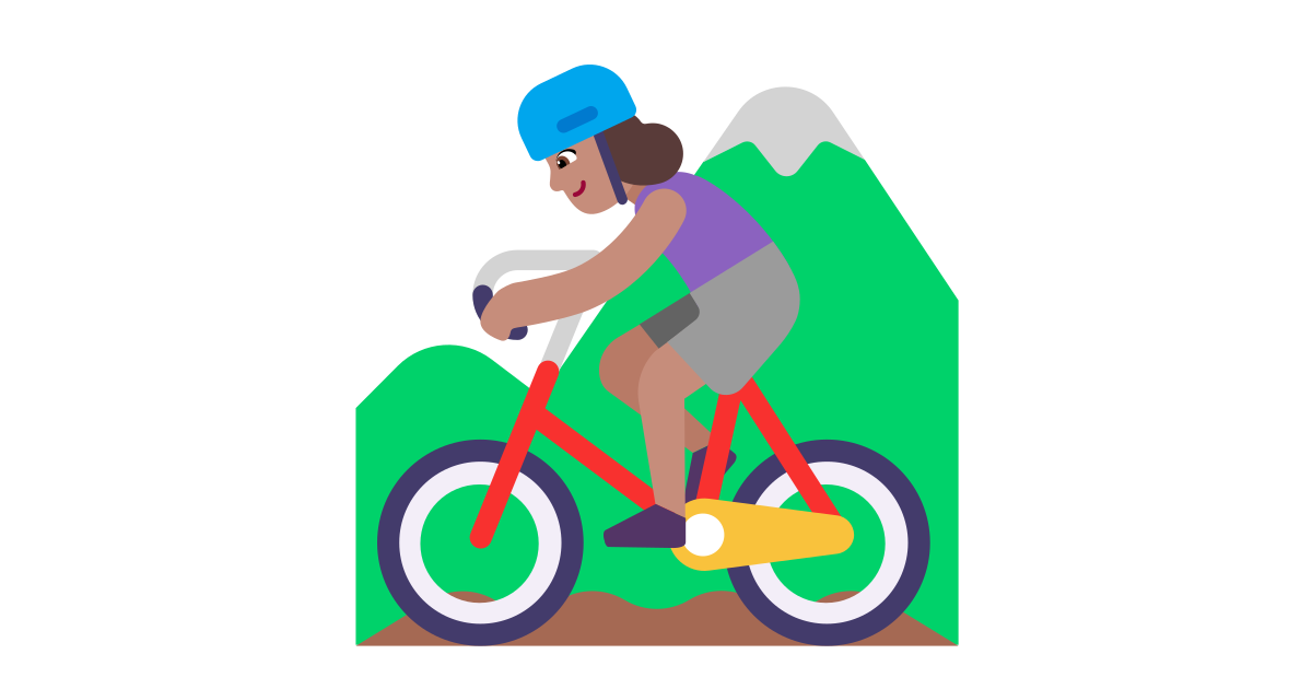 Woman mountain biking medium free vector icon - Iconbolt
