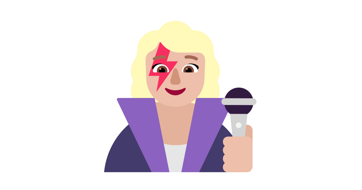 Woman singer medium light free vector icon - Iconbolt