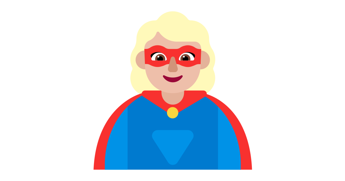 Woman superhero medium light free vector icon - Iconbolt