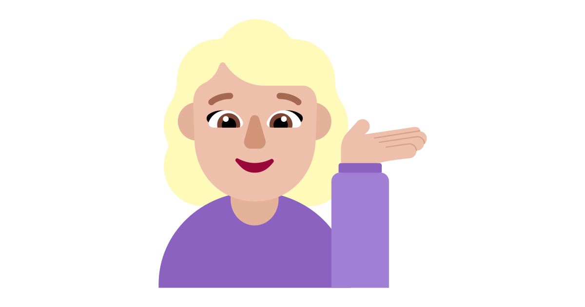 Woman tipping hand medium light free vector icon - Iconbolt