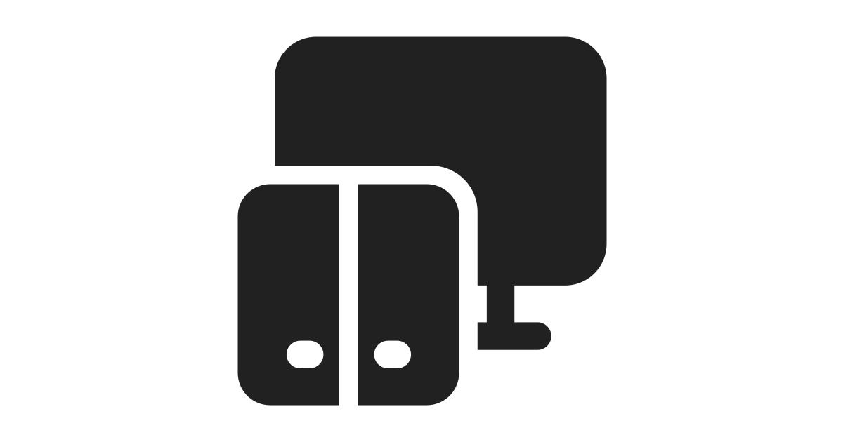 Dual screen desktop free vector icon - Iconbolt