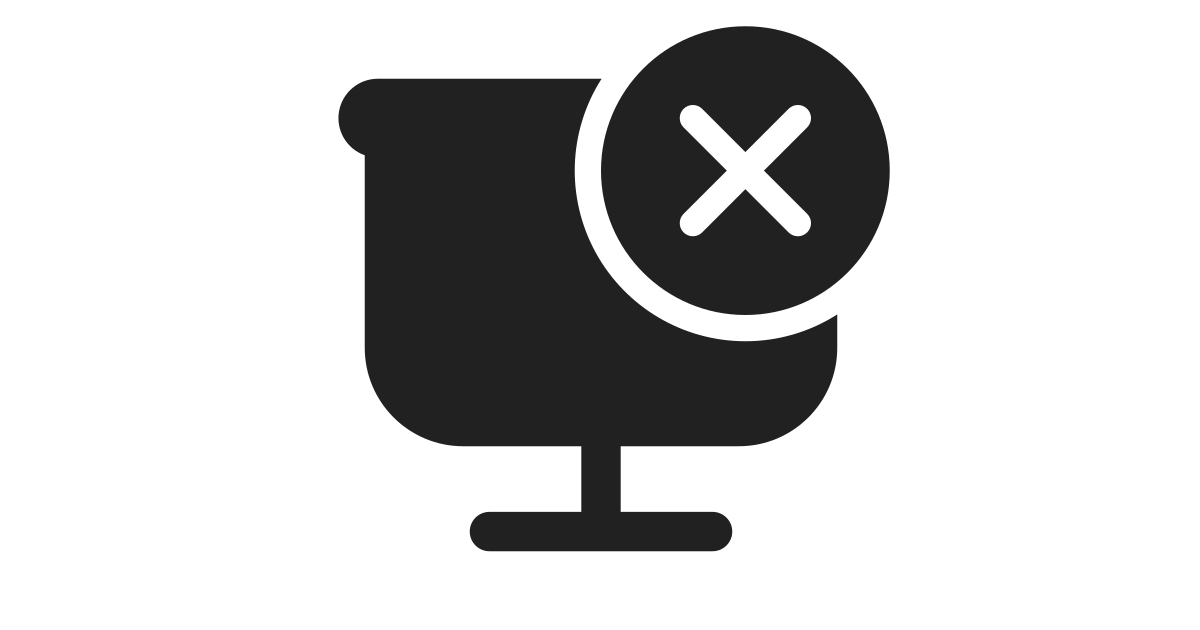 Projection screen dismiss free vector icon - Iconbolt