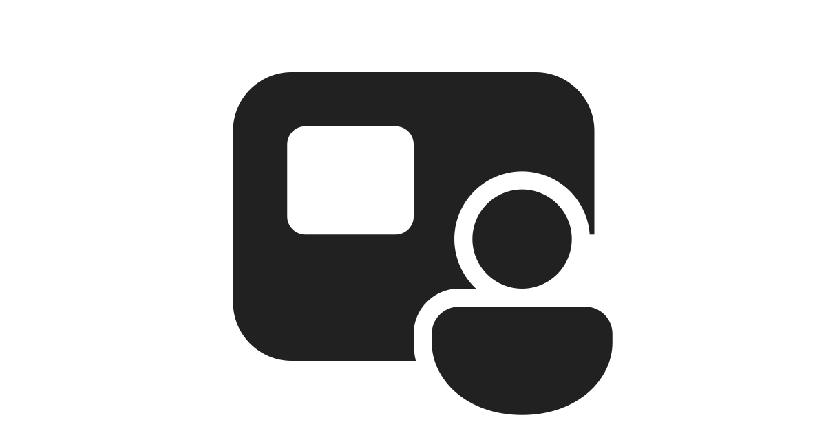 Share screen person overlay free vector icon - Iconbolt