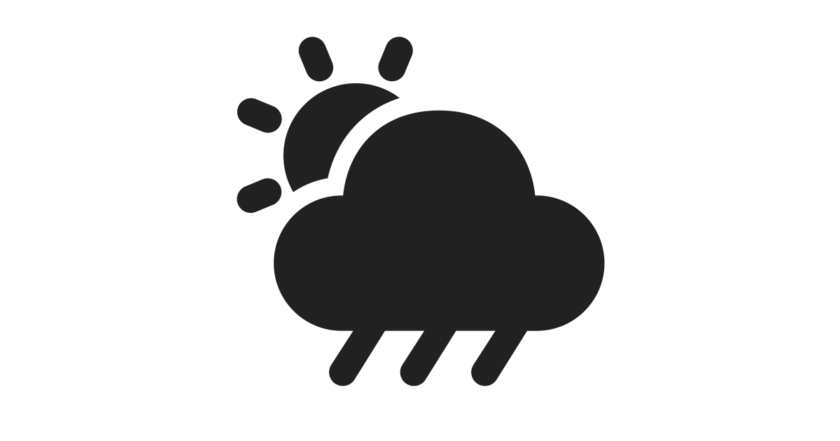 Weather_rain_showers_day free vector icon - Iconbolt