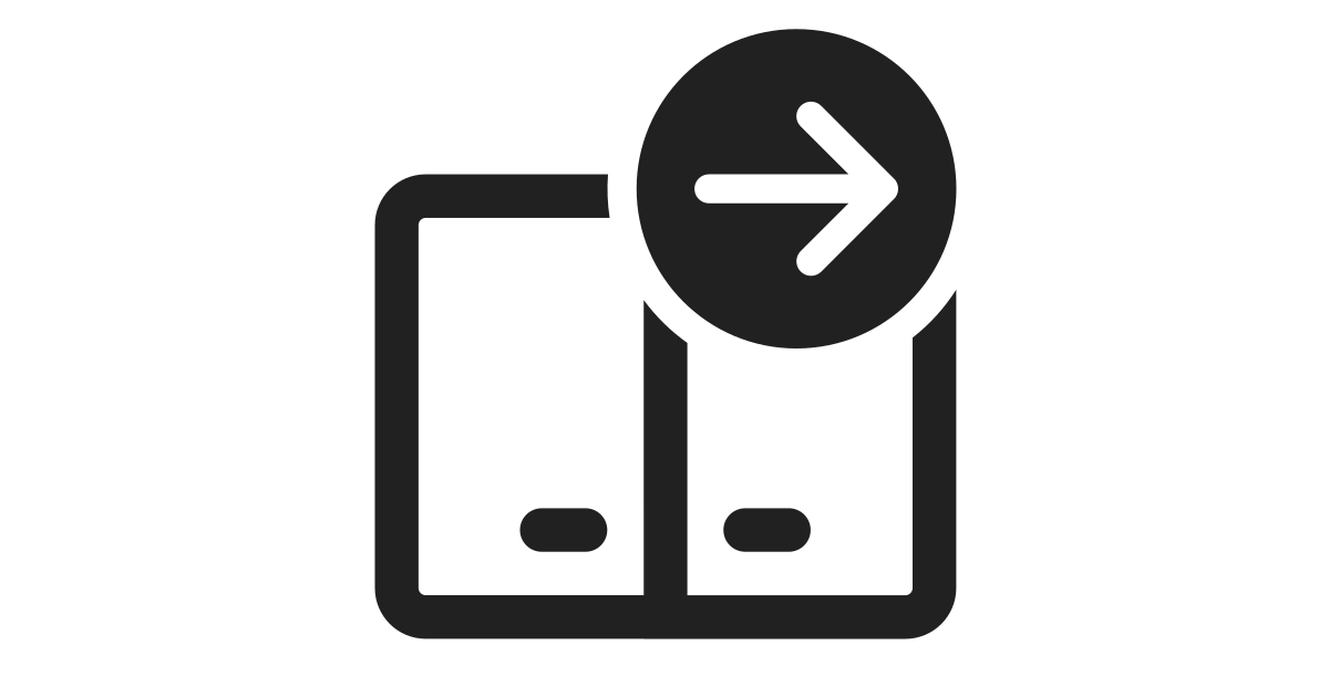 Dual screen arrow right free vector icon - Iconbolt