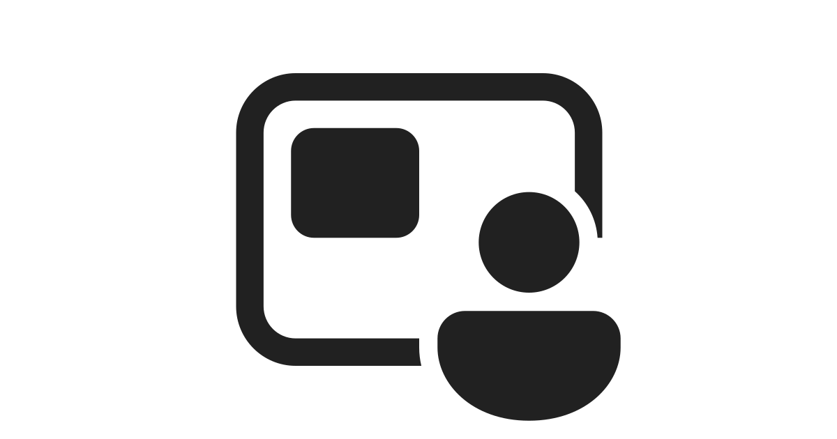 Share screen person overlay free vector icon - Iconbolt