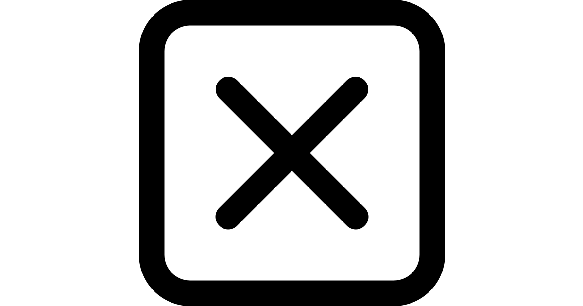 X square free vector icon - Iconbolt