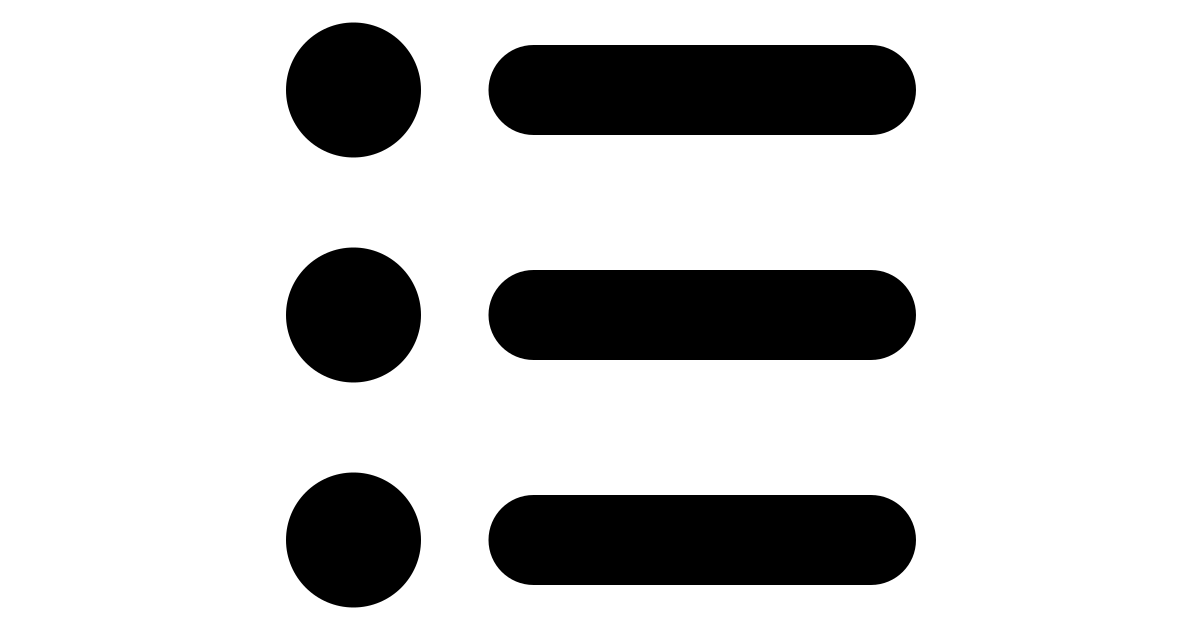 Unordered list Free Vector Icon Iconbolt