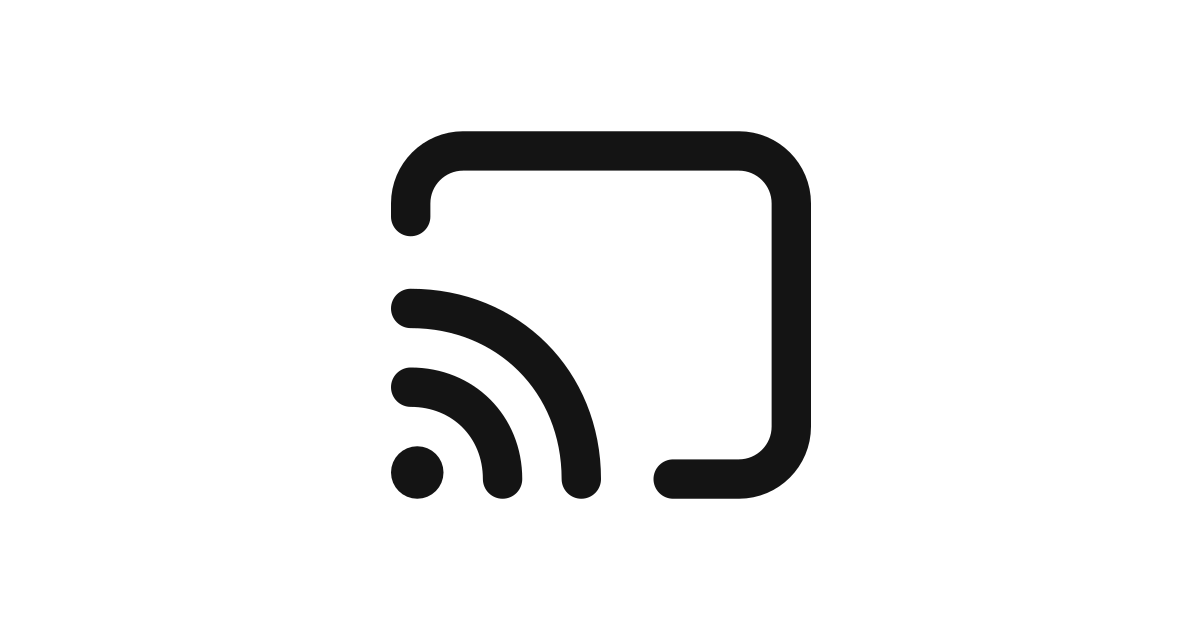 Stream to tv free vector icon - Iconbolt