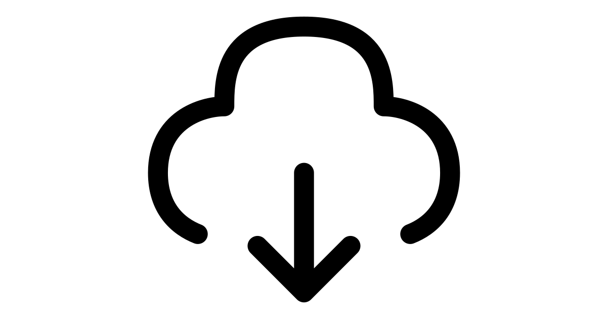 Cloud download free vector icon - Iconbolt