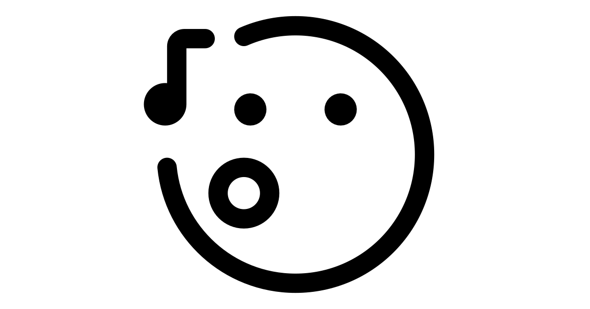 Emoji sing left note free vector icon - Iconbolt
