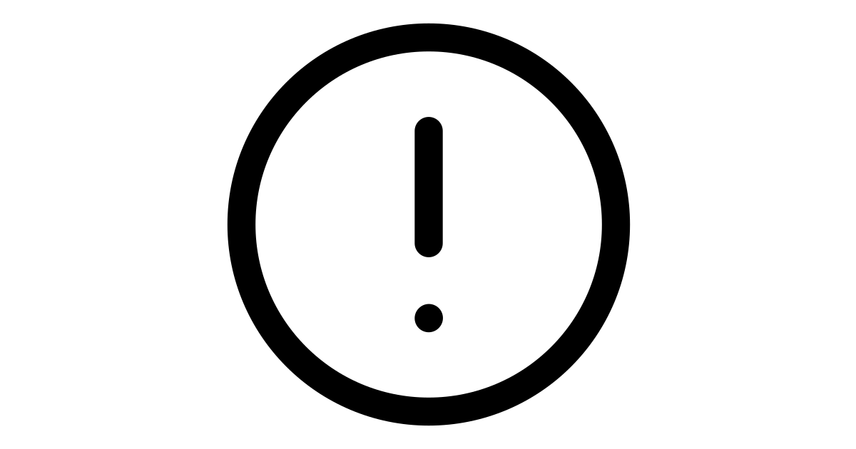 Warning circle free vector icon - Iconbolt