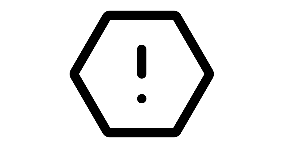 Warning hexagon free vector icon - Iconbolt