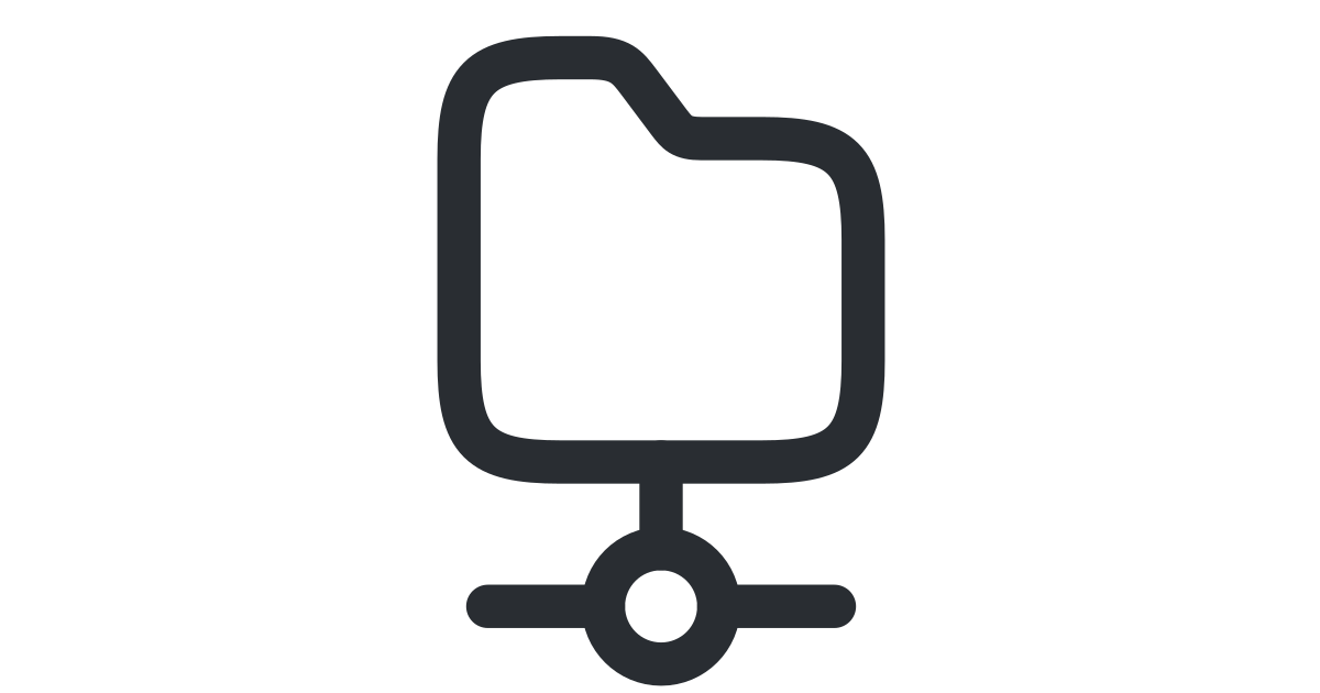 Folder connection free vector icon - Iconbolt