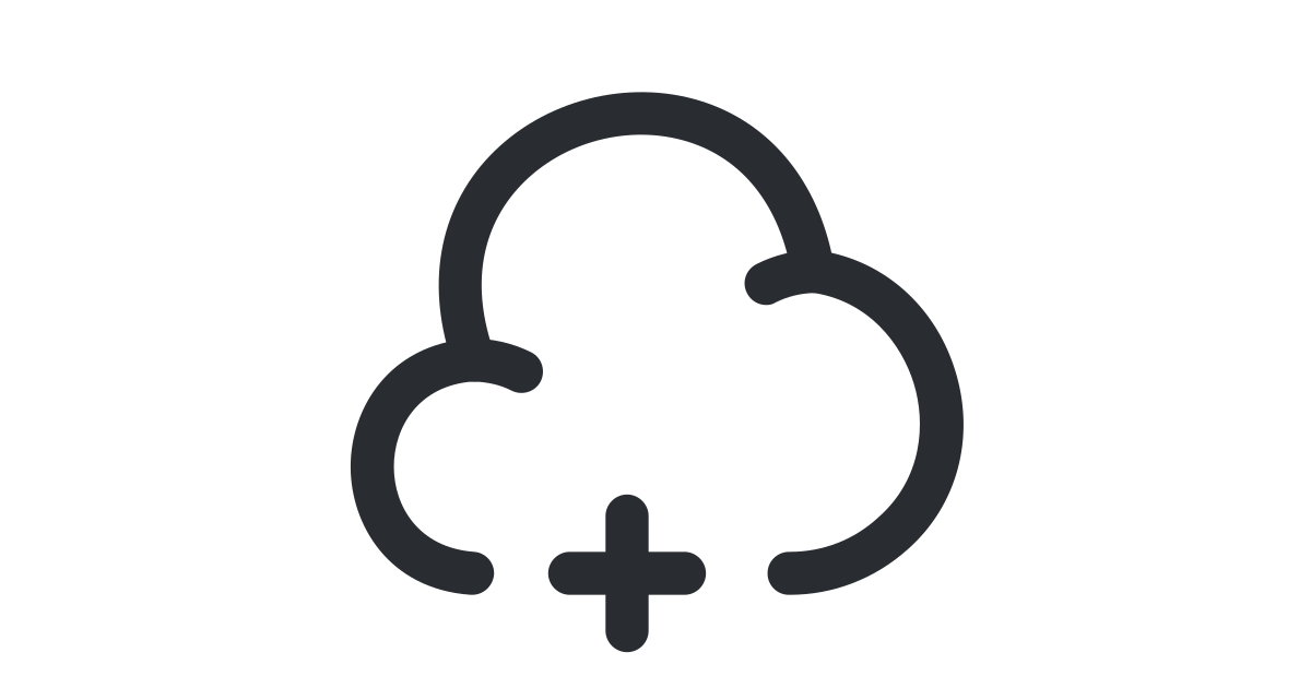 Cloud plus free vector icon - Iconbolt