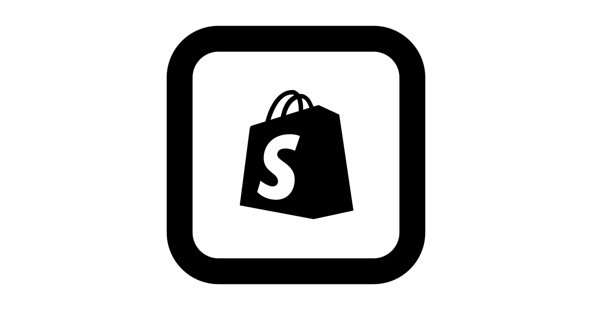 Shopify square free vector icon - Iconbolt