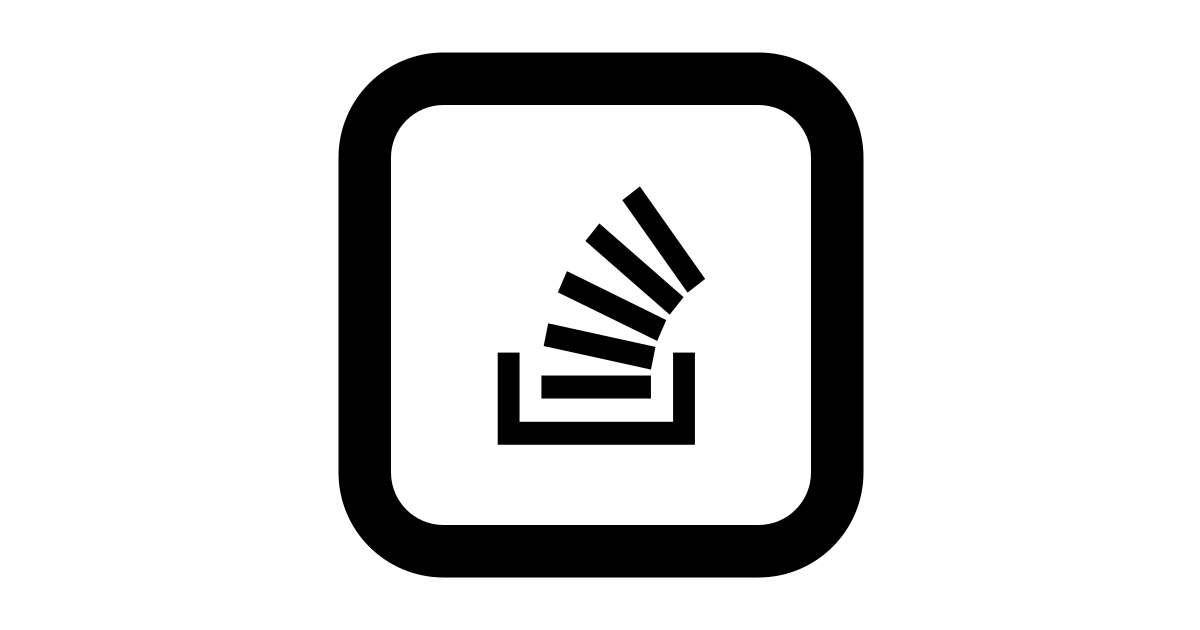 Stackoverflow square free vector icon - Iconbolt