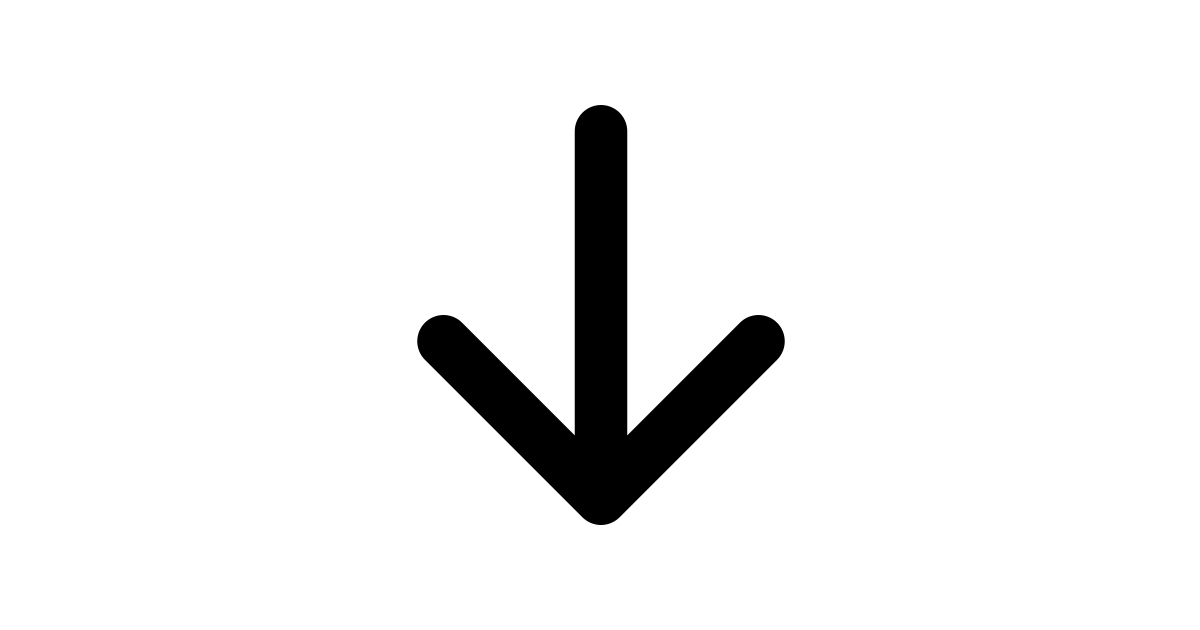 Arrow down line free vector icon - Iconbolt
