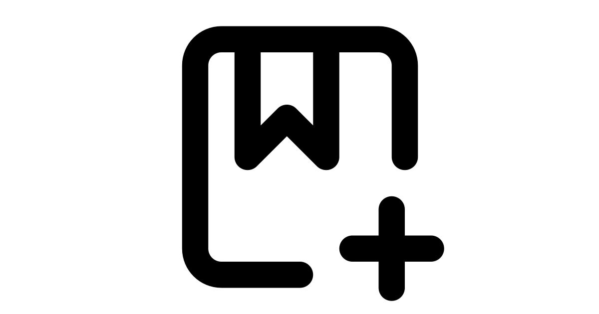 Book plus line free vector icon - Iconbolt