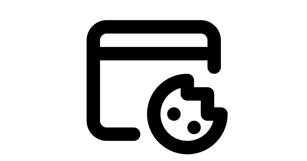 Browser cookie line free vector icon - Iconbolt