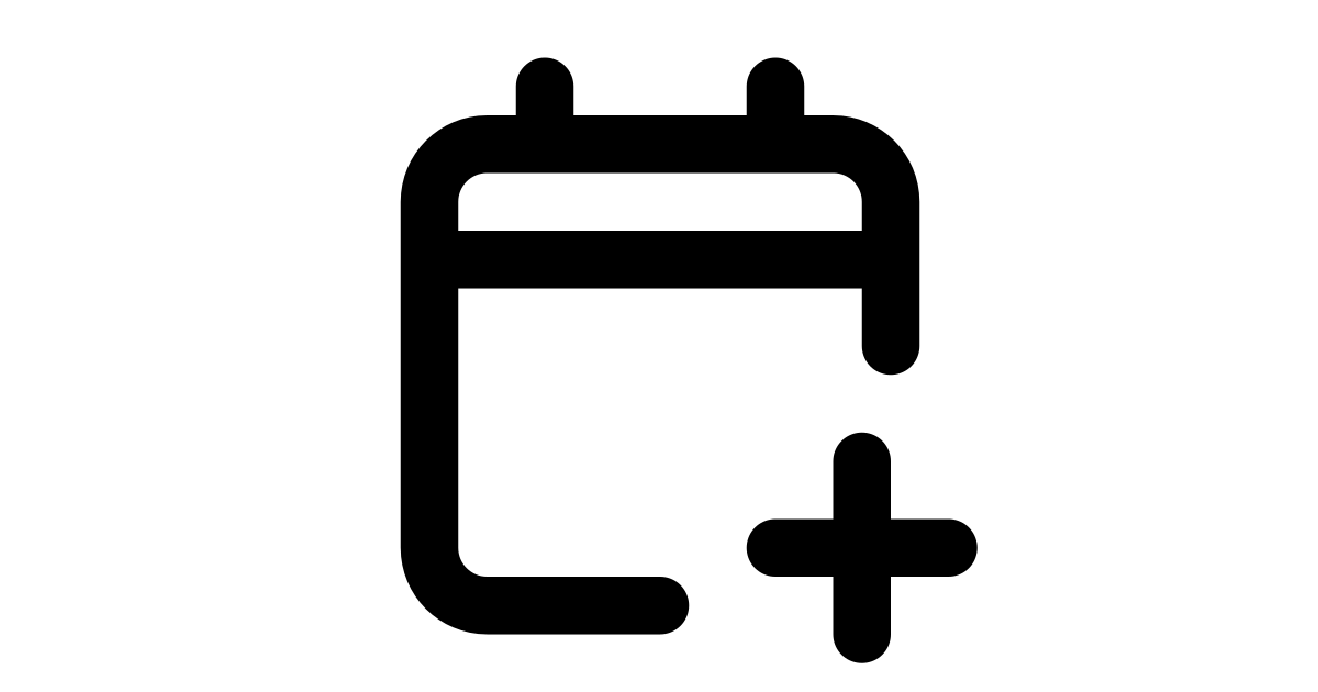 Calendar plus line free vector icon - Iconbolt