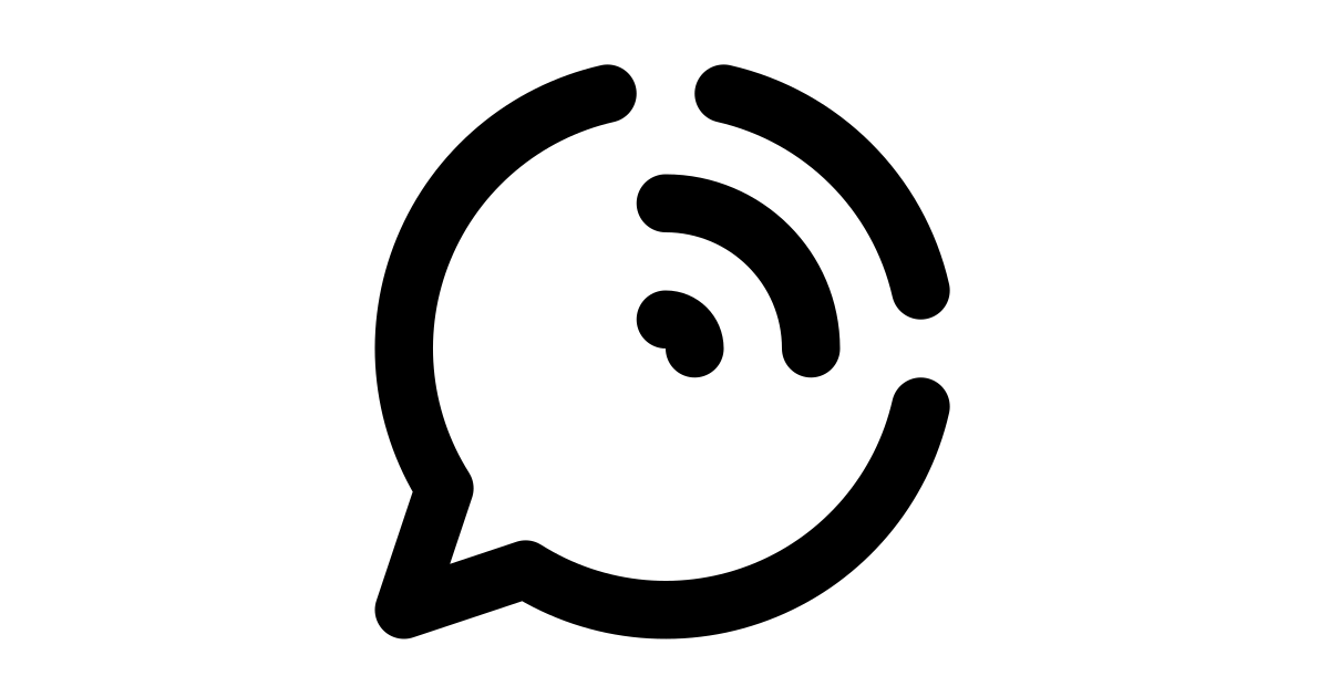 Chat signal line free vector icon - Iconbolt