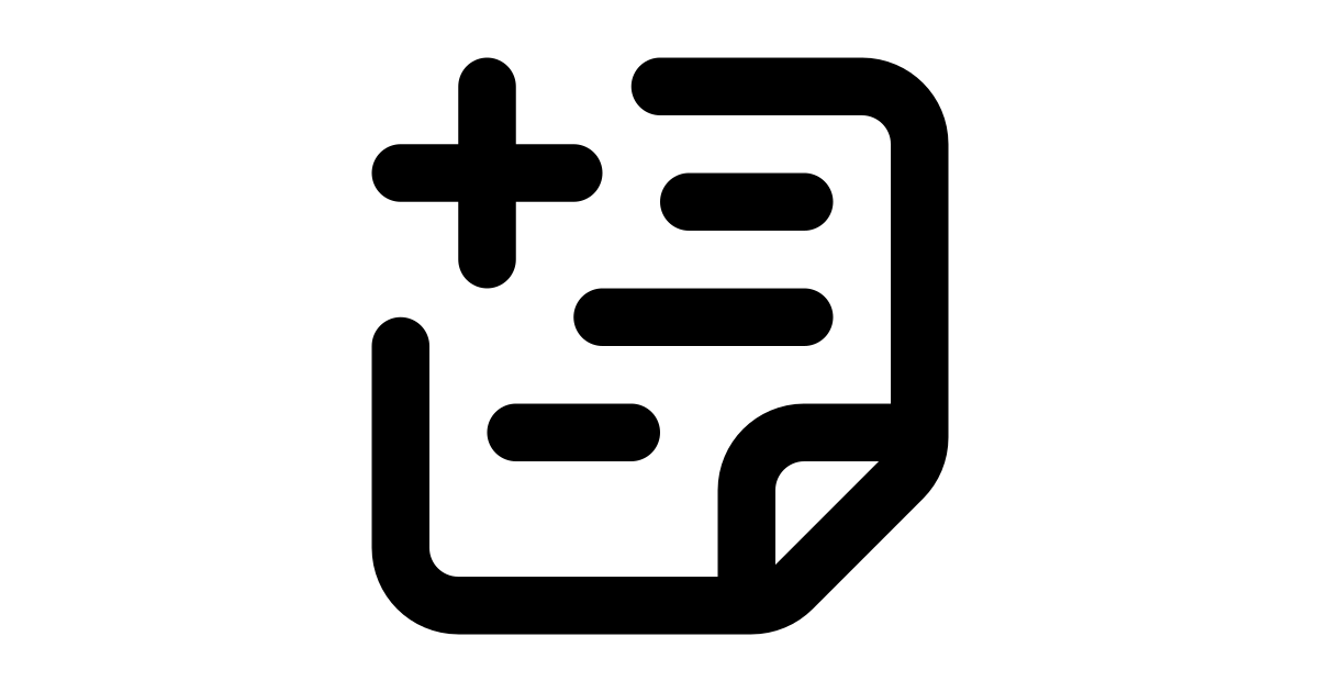Note text plus line free vector icon - Iconbolt